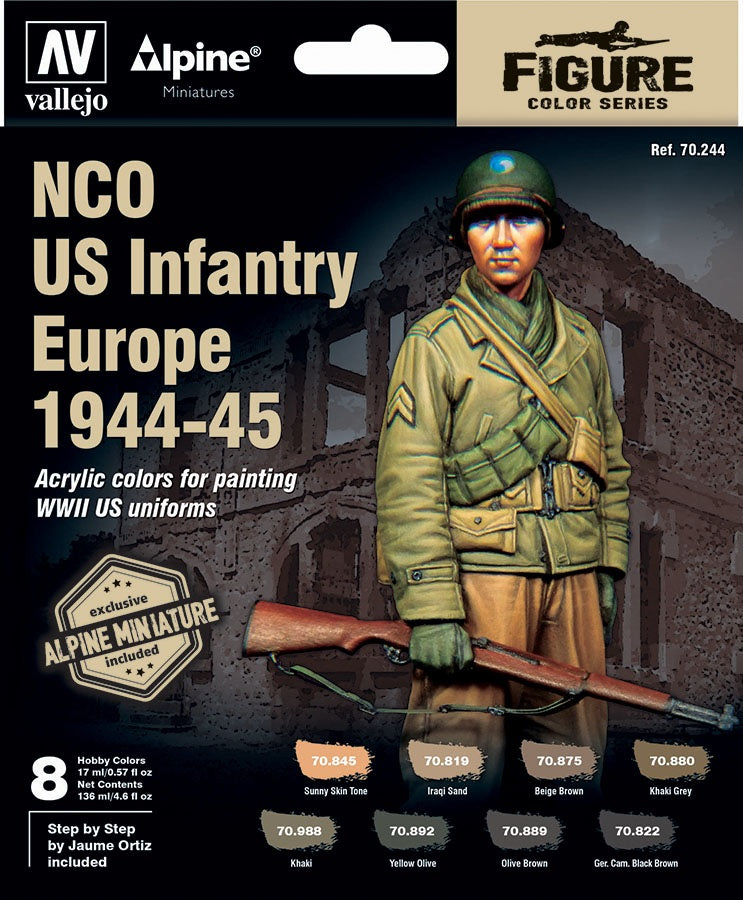 Figure Color Series NCO US Infantry Europe 1944-45 (Old Formula) - Val ...